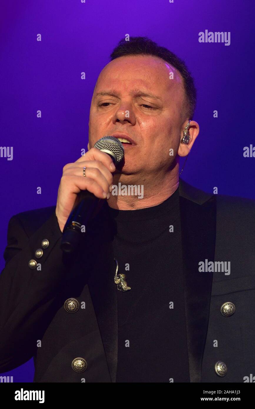 The italian singer Gigi D'Alessio performing live at PalaPartenope in ...
