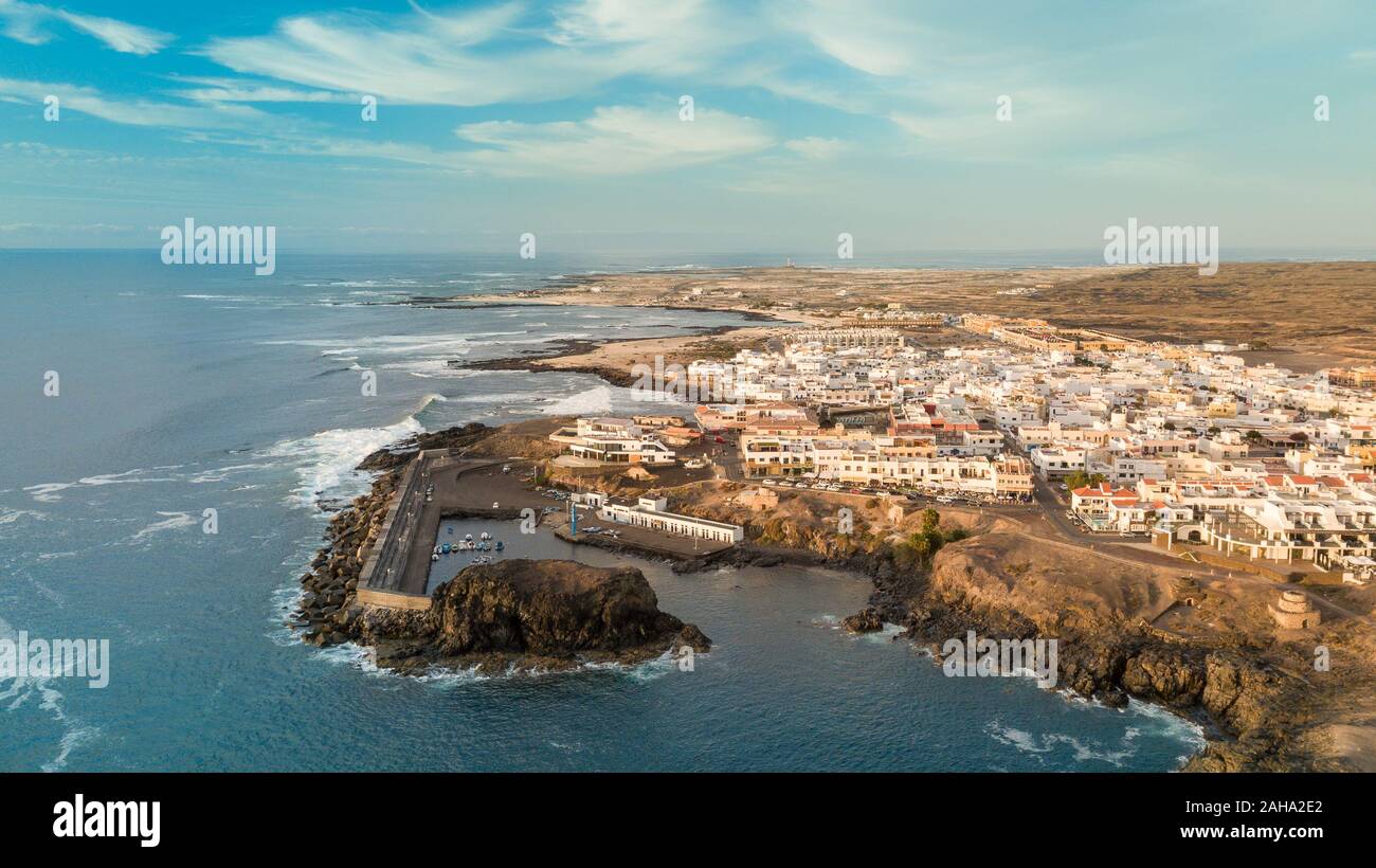 Aerial view of El Cotillo bay, fuerteventura. Canary islands Stock ...