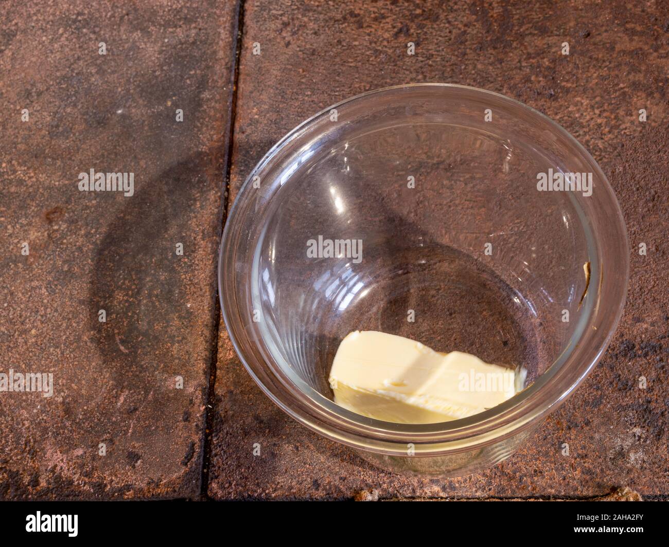 home baked cookies, butter in a glass container Stock Photo - Alamy