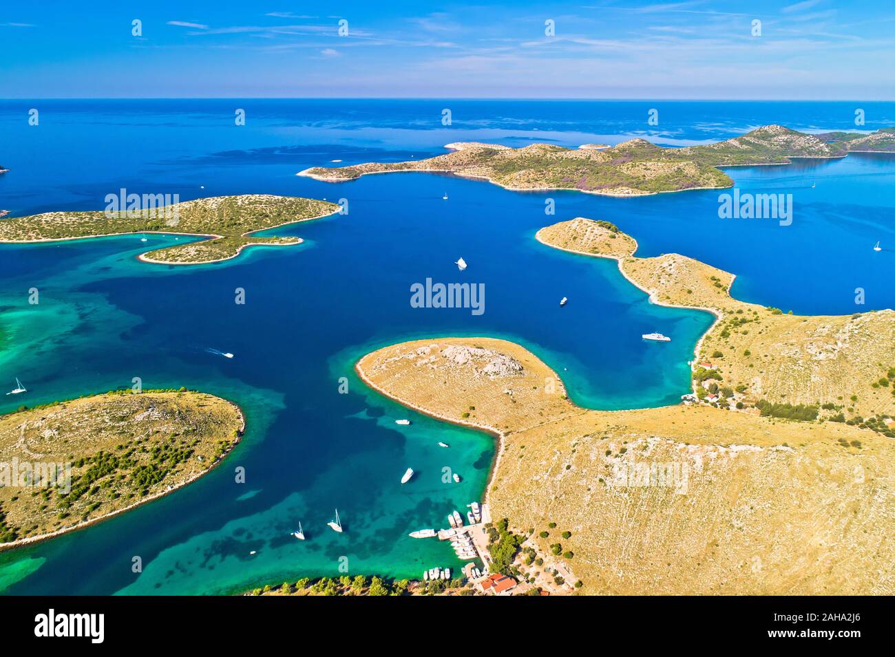 Kornati. Amazing island archipelago landscape of Kornati national park ...