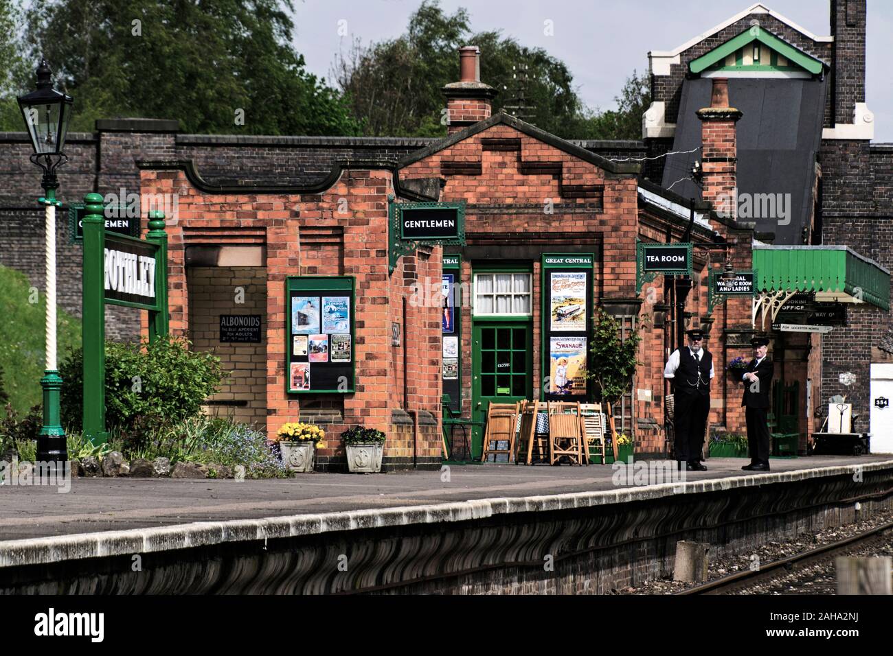 ROTHLEY Great Central Steam railway, UK - 2015 : Station master ond ...