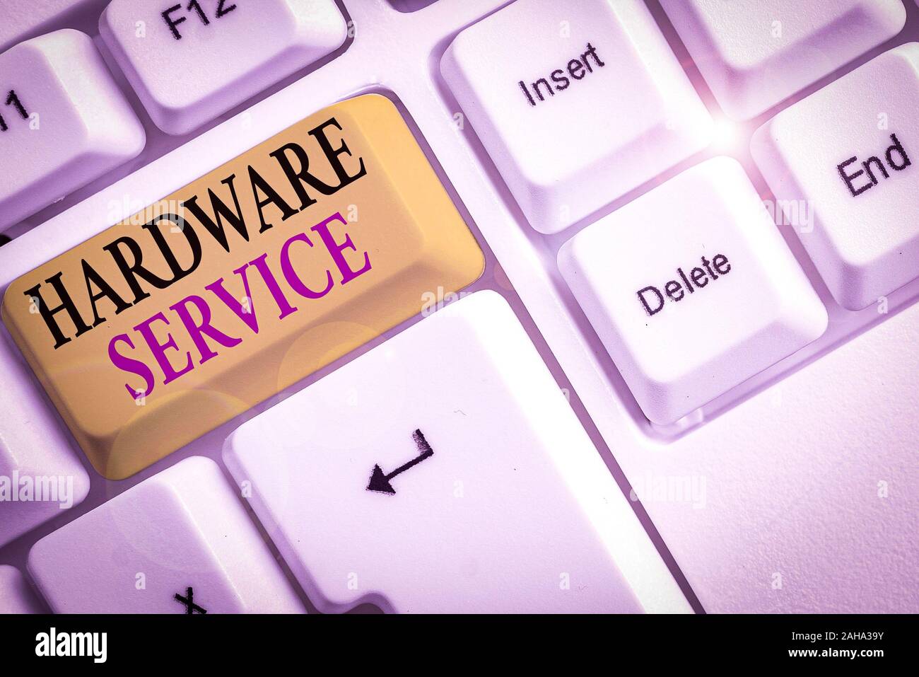 Writing note showing Hardware Service. Business concept for act of ...