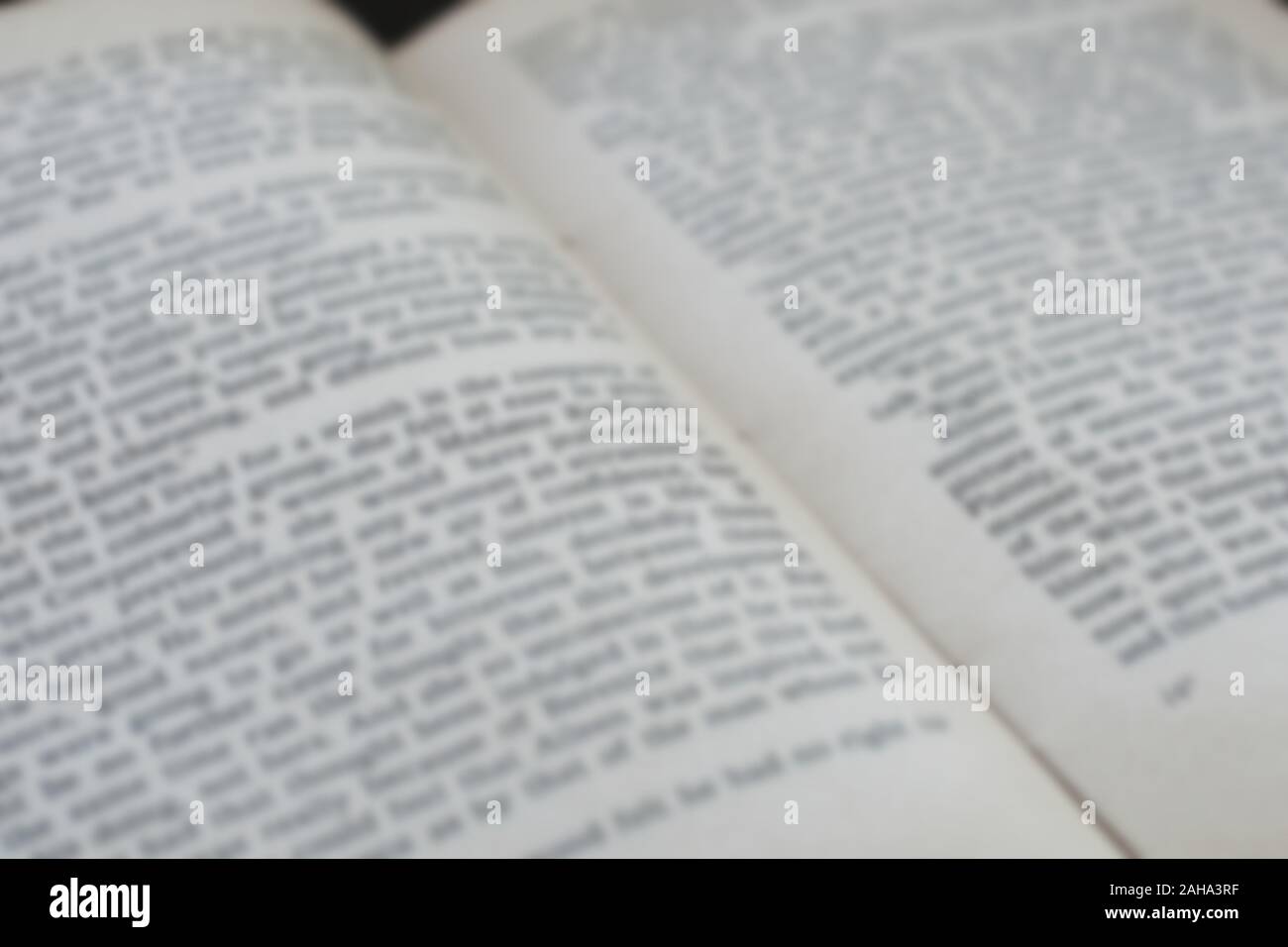 Opened old english book's pages blurred close-up background Stock Photo ...