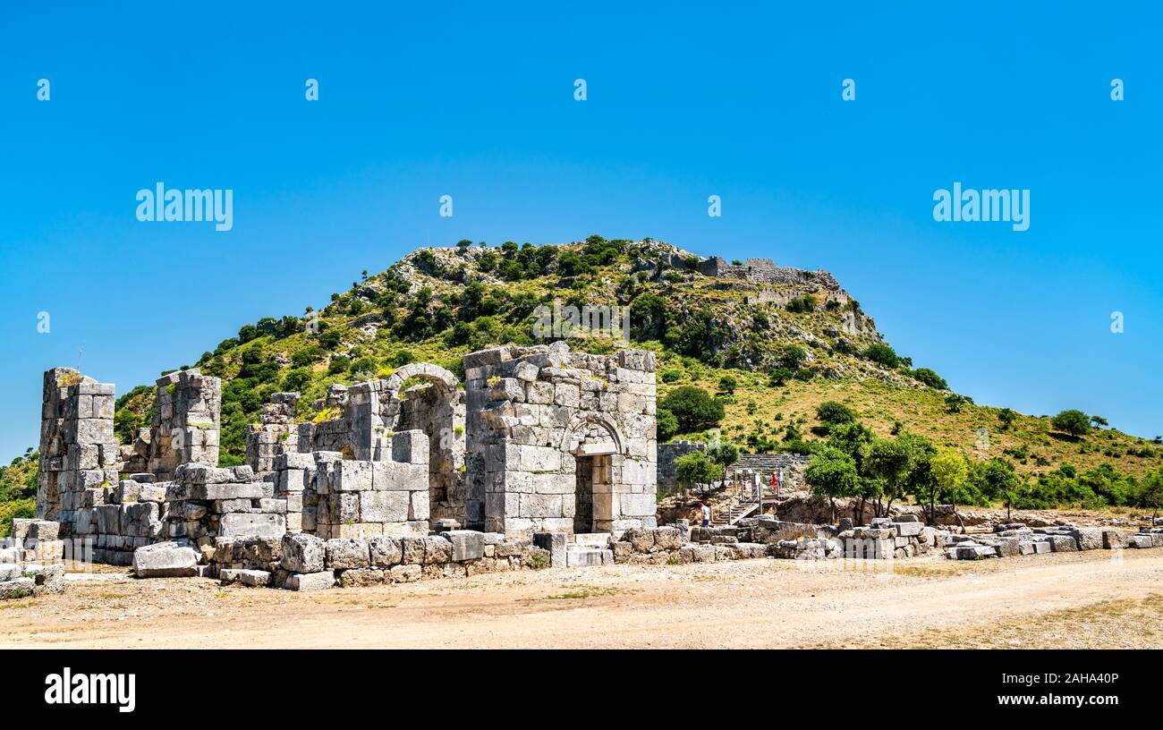 Basilica at the archaeological site of Kaunos in Turkey Stock Photo - Alamy