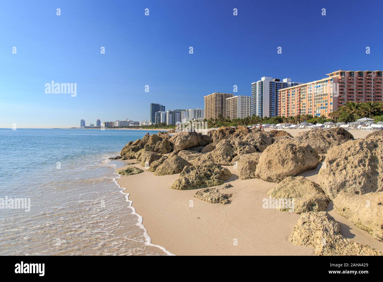 Miami Beach Waterfront Stock Photo - Alamy