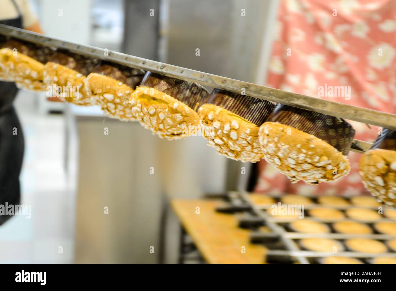 Italian pastry chef Baking Panettone sweet italian cake Stock Photo - Alamy
