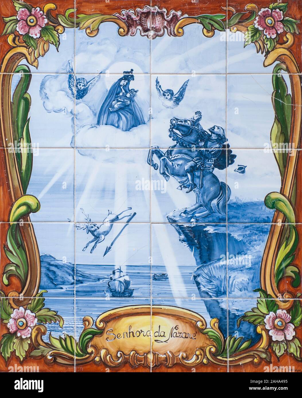 Christian Religious art in hand painted ceramic tiles. Sinhora da ...