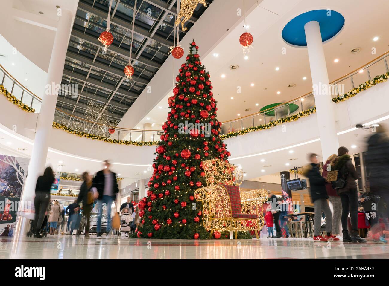 Podgorica, Montenegro - December 26, 2019: Interior of Delta City ...