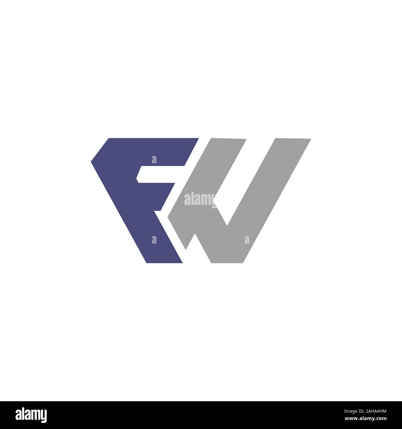 Initial letter fw or wf logo design template Stock Vector Image & Art ...