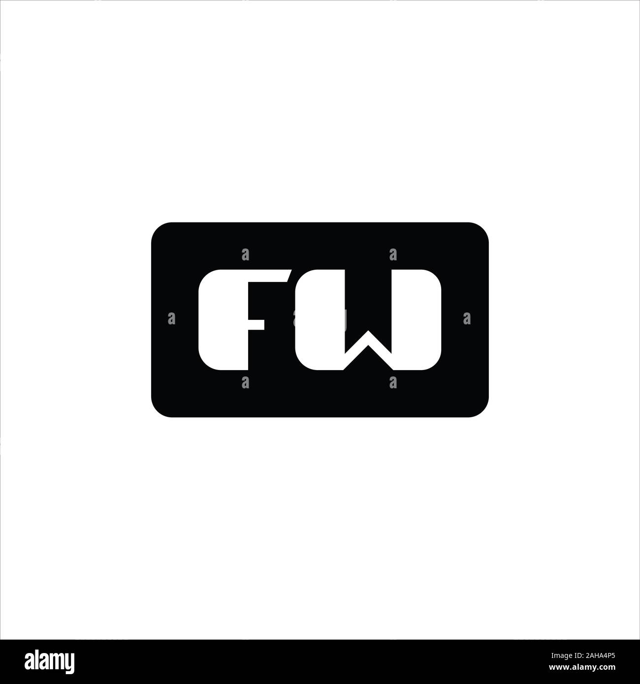 Initial letter fw or wf logo design template Stock Vector Image & Art ...