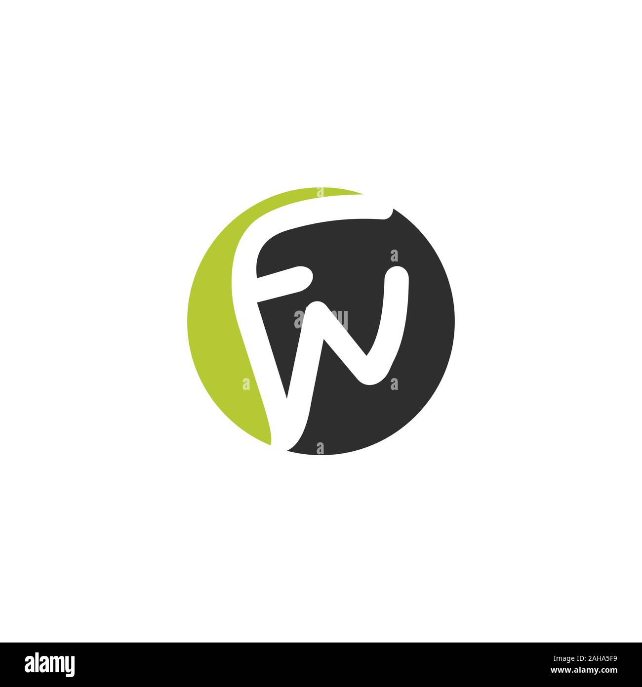 Initial letter fw or wf logo design template Stock Vector Image & Art ...