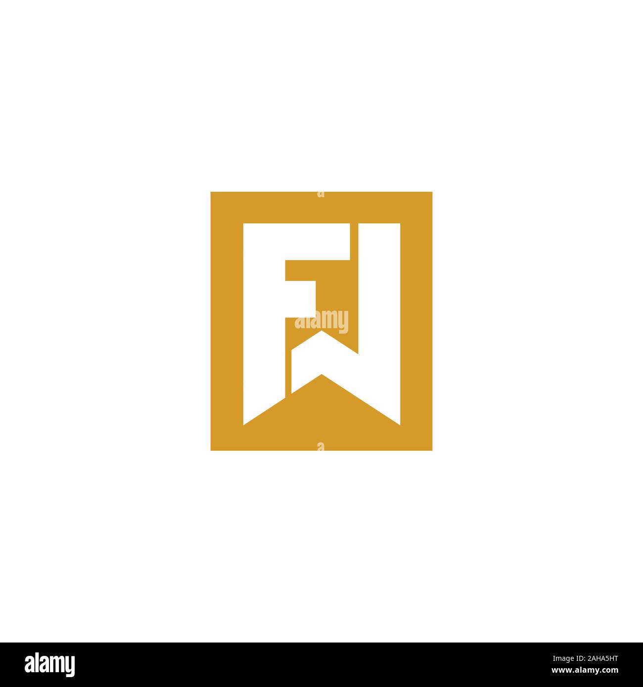 Initial letter fw or wf logo design template Stock Vector Image & Art ...