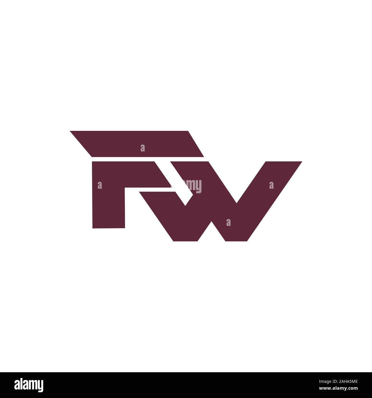 Initial letter fw or wf logo design template Stock Vector Image & Art ...