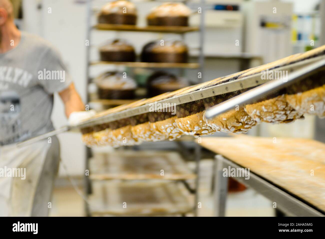 Italian pastry chef Baking Panettone sweet italian cake Stock Photo - Alamy