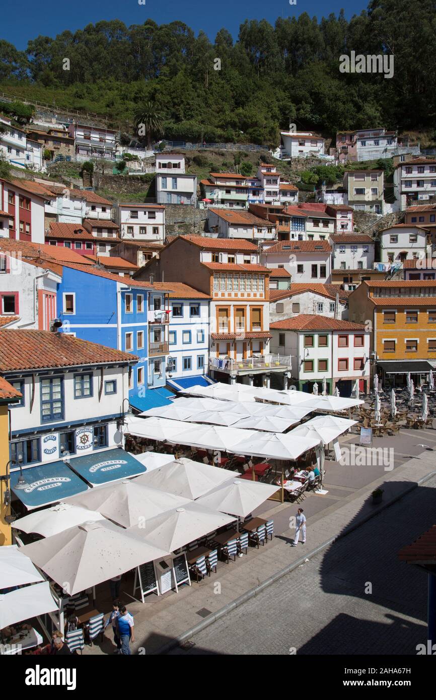 Cafes and Restaurants; Cudillero; Asturias; Spain Stock Photo - Alamy
