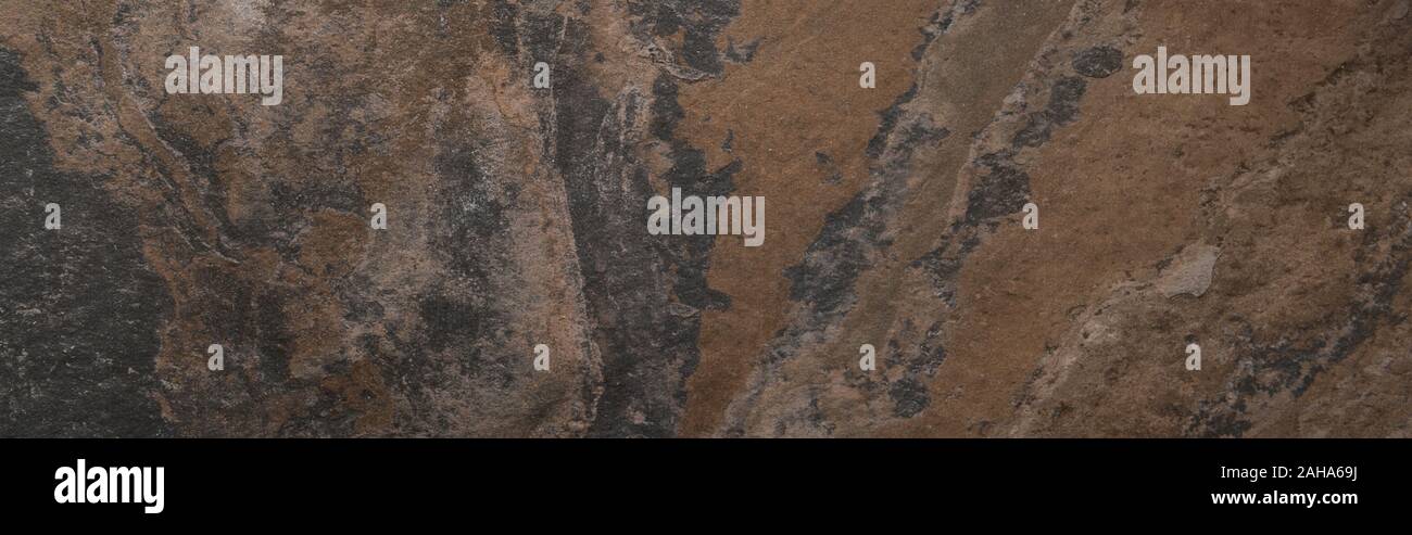 top view of textured stone surface with copy space, panoramic shot ...