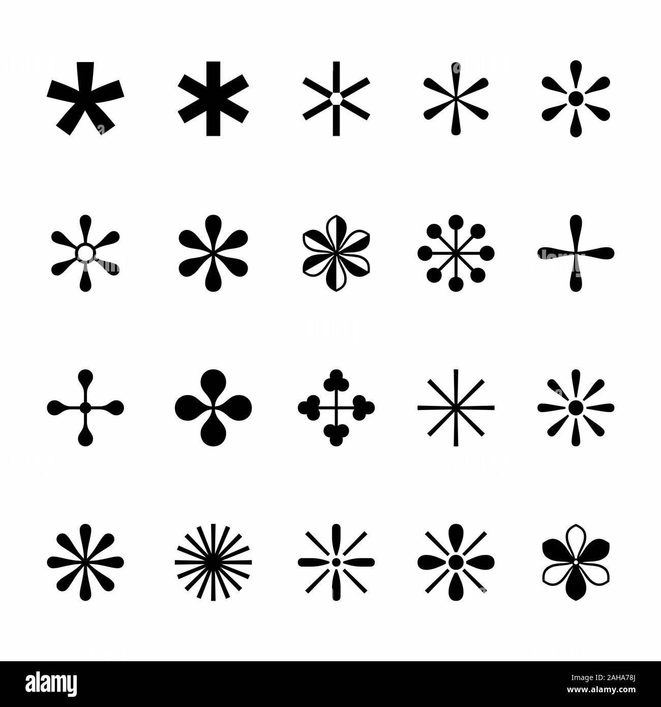 Set of asterisks Stock Vector Image & Art - Alamy