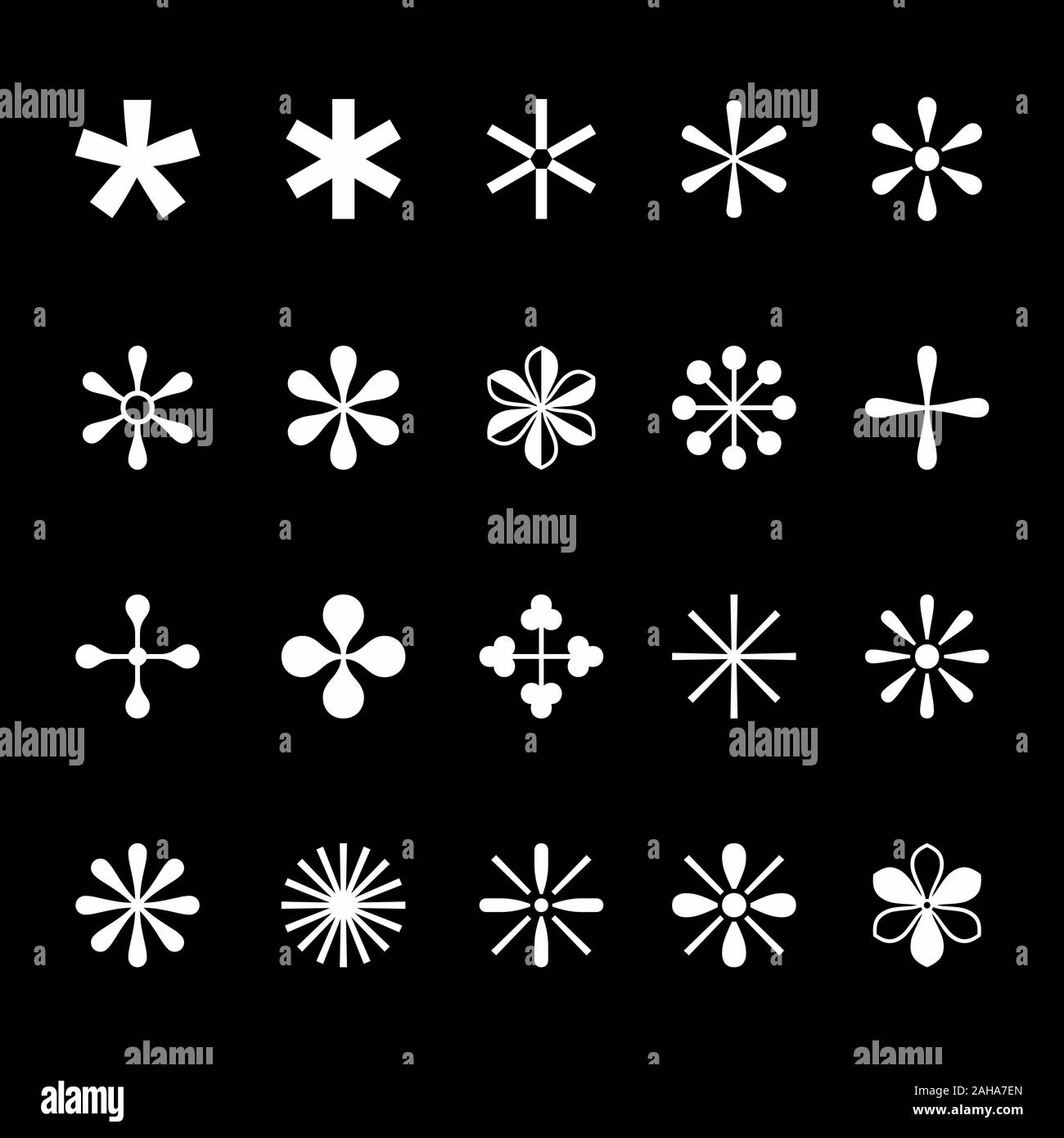 Set of asterisks Stock Vector Image & Art - Alamy