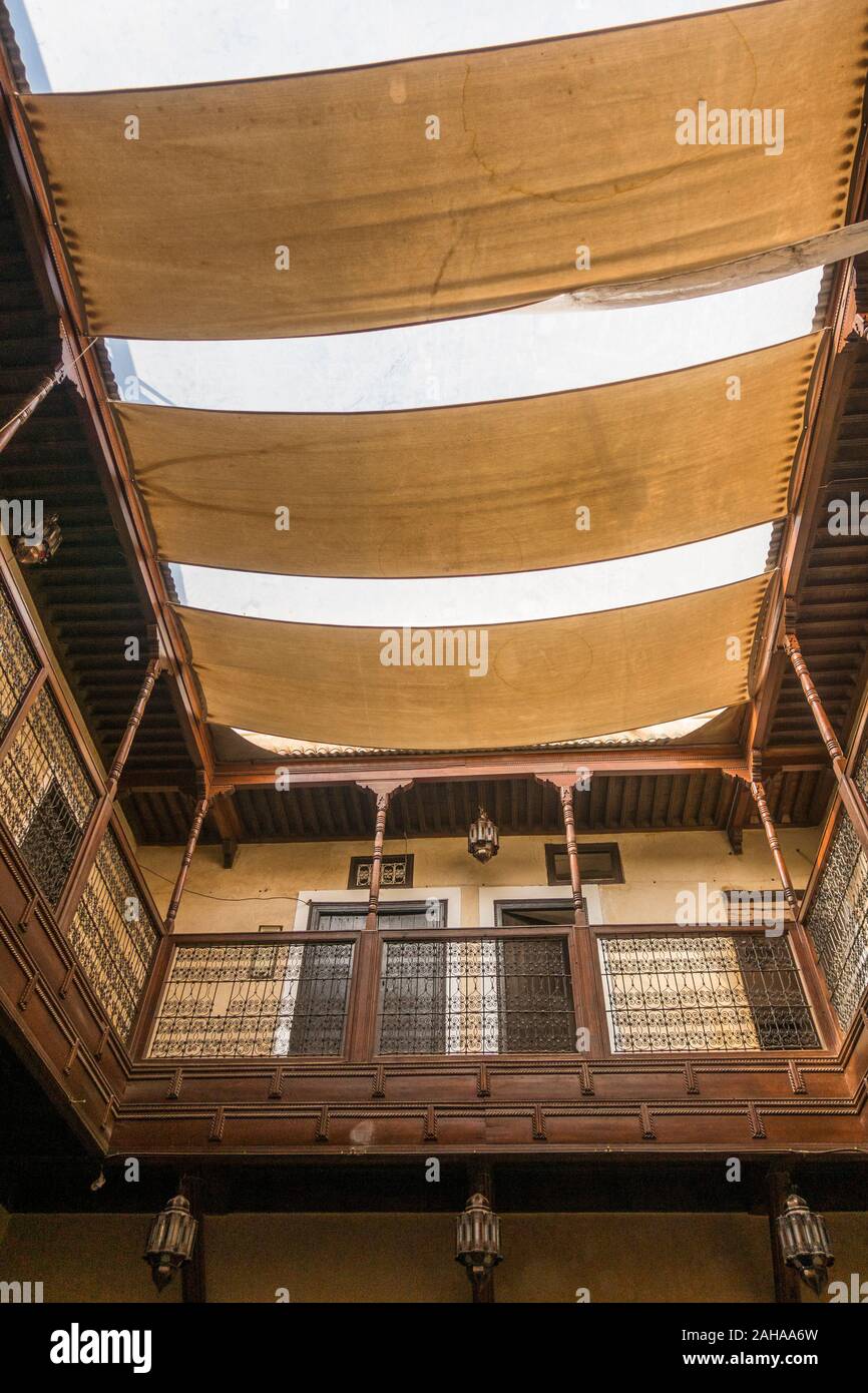 Courtyard of typical moroccan Riad, Marrakech, Morocco, North Africa ...