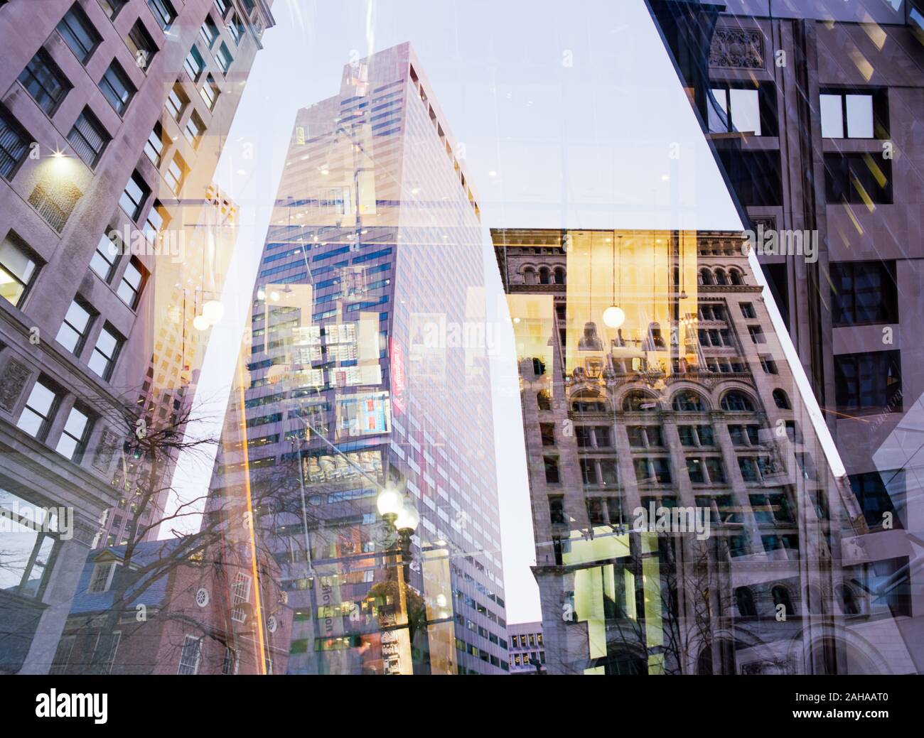 Artistic view of tall buildings and city scenes Stock Photo - Alamy