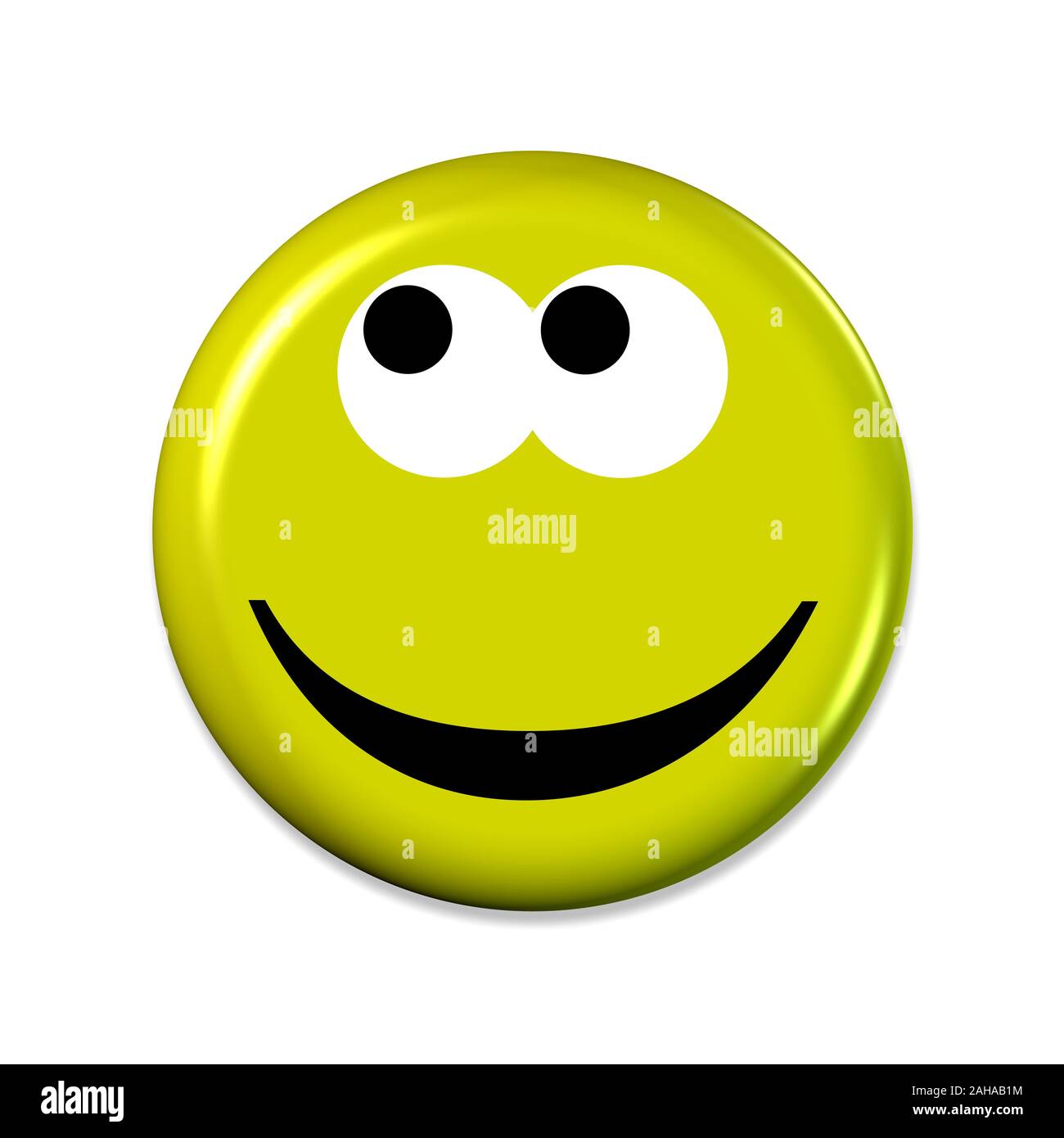 Emoji in a good mood, 3D illustration Stock Photo - Alamy