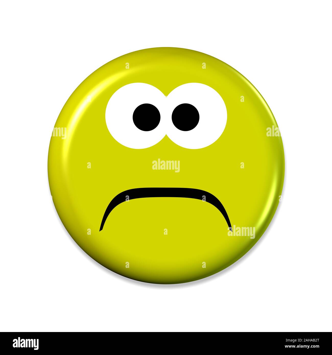Emoji with a bad mood, 3d illustration Stock Photo - Alamy