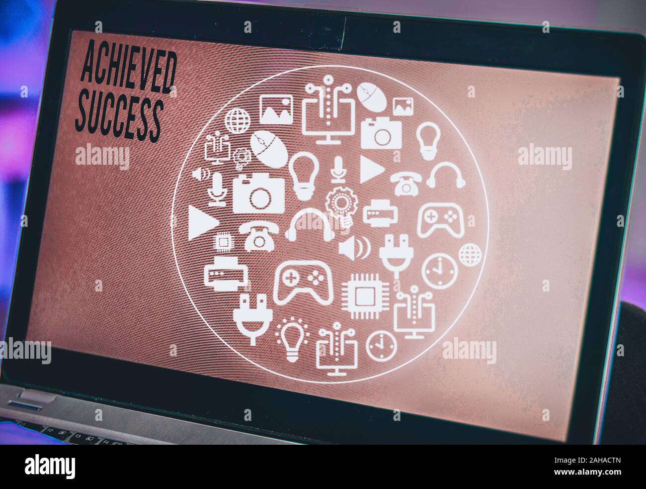 Word writing text Achieved Success. Business photo showcasing the ...