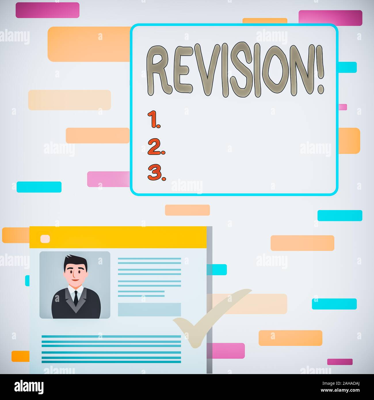 Writing note showing Revision. Business concept for action of revising ...