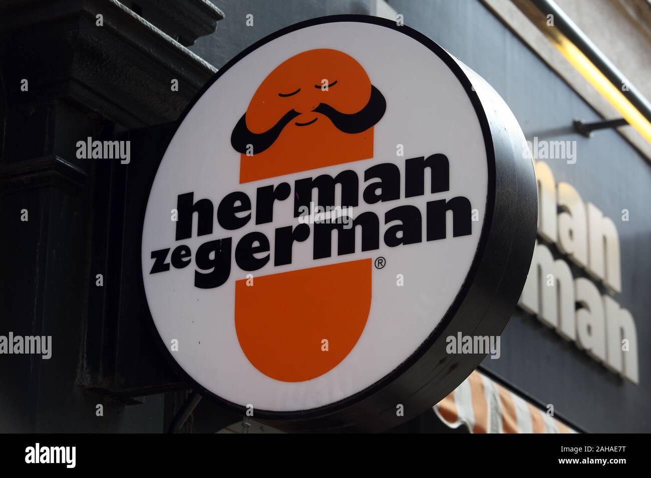 24.05.2017, London, , Great Britain - Logo of the fast food restaurant ...