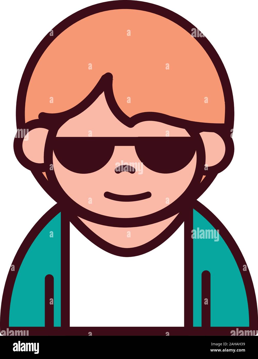 man cartoon character portrait people vector illustration Stock Vector ...