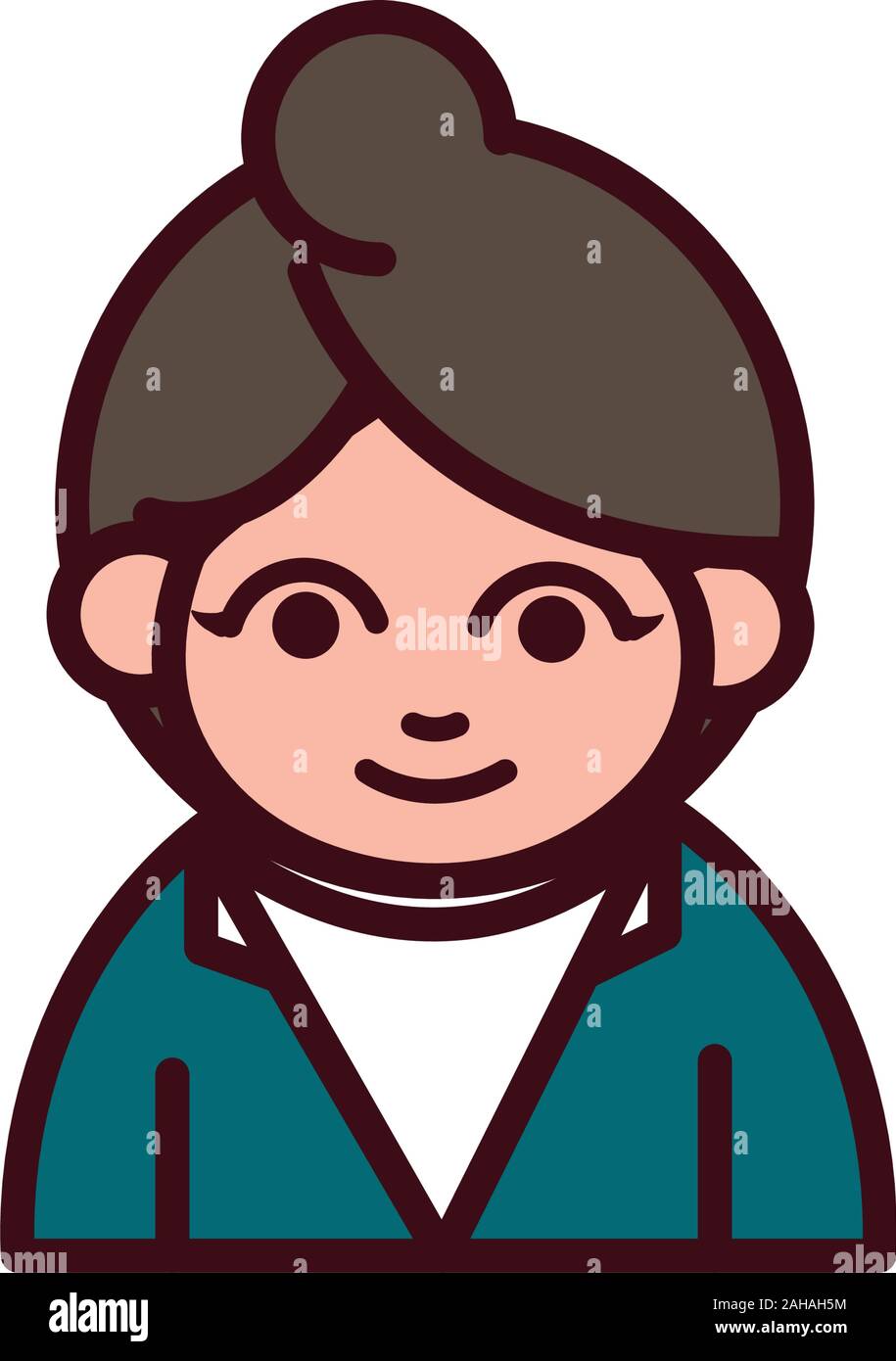 woman cartoon character portrait people vector illustration Stock ...