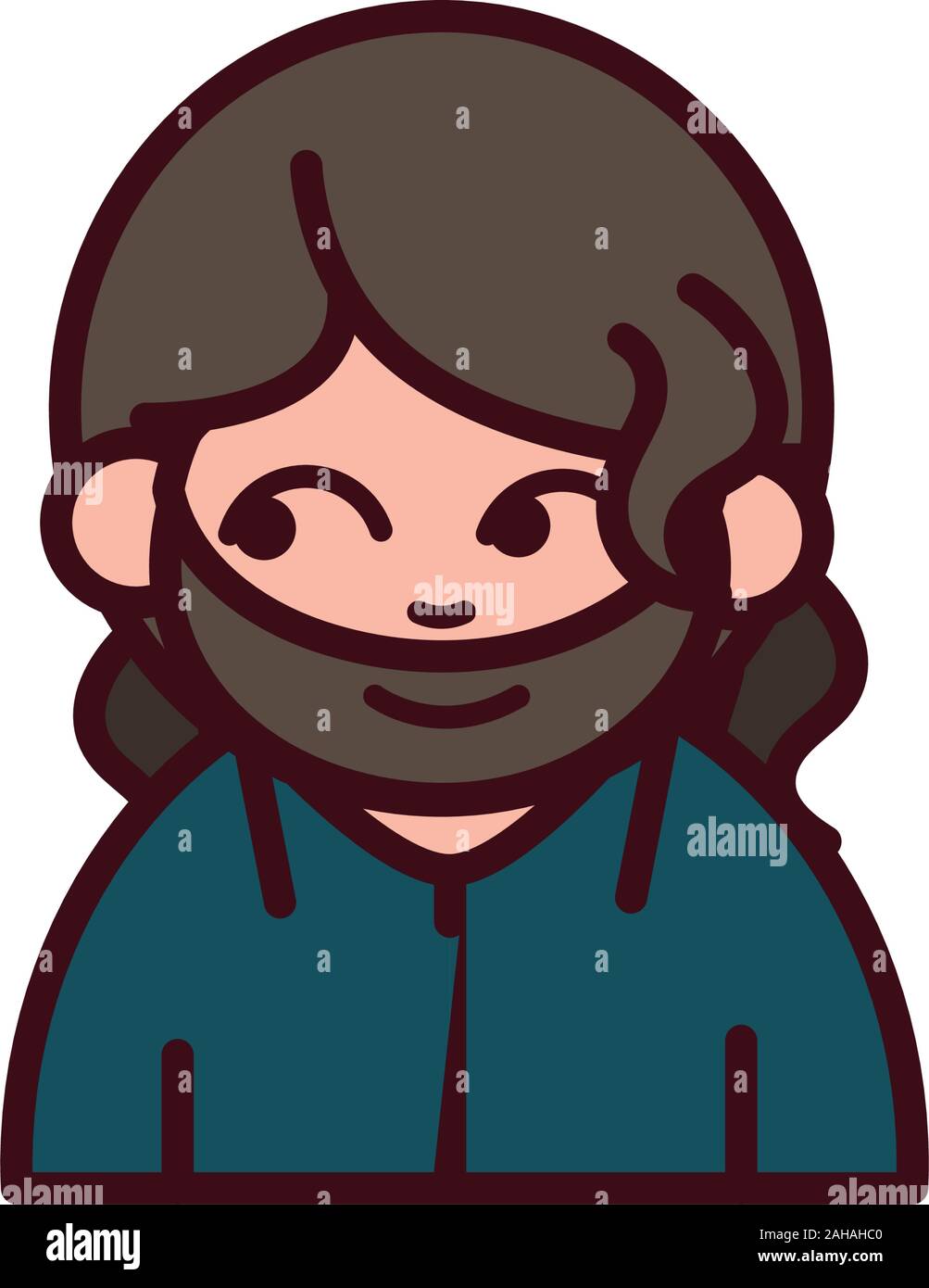 man cartoon character portrait people vector illustration Stock Vector ...