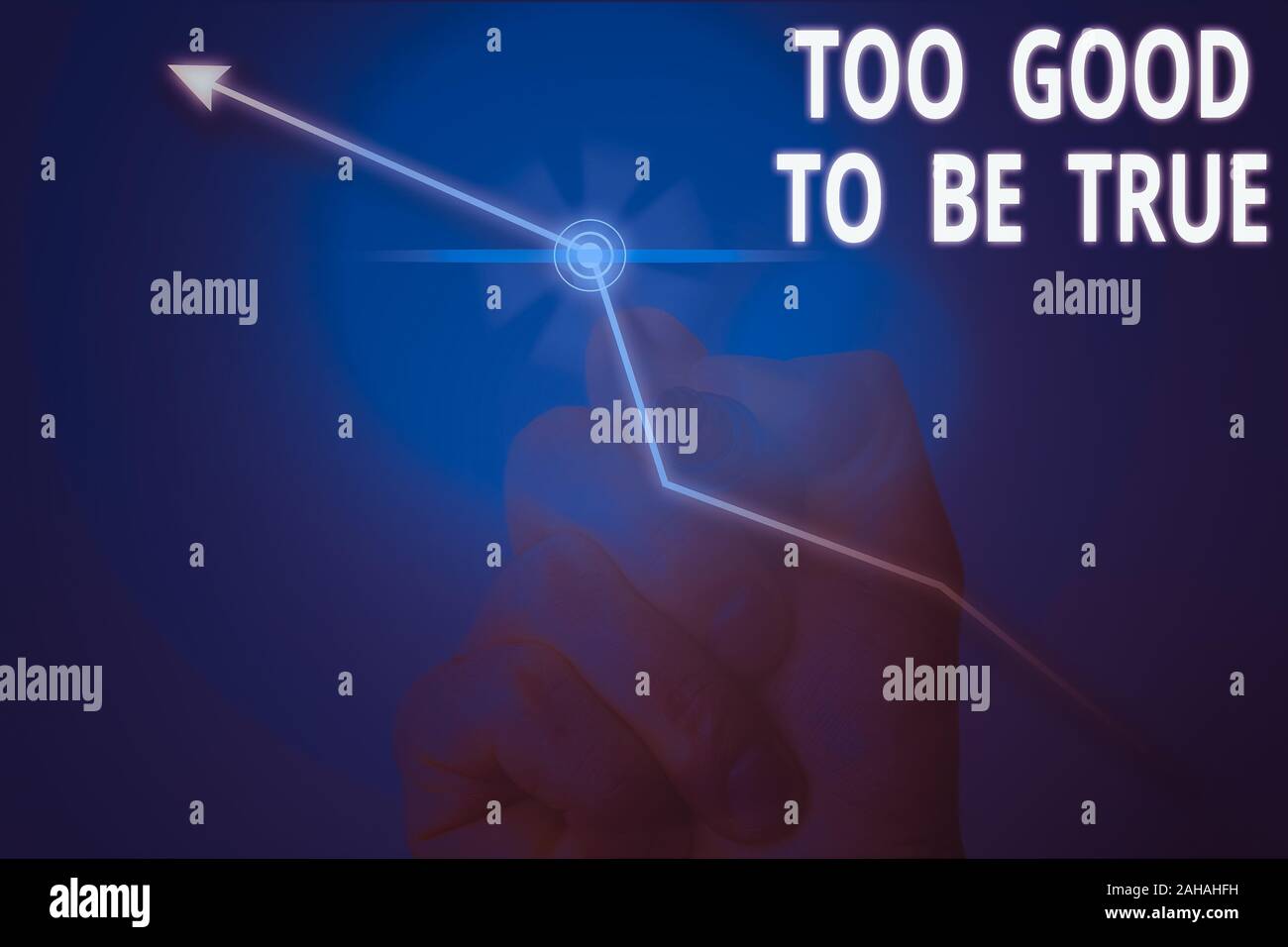 Conceptual hand writing showing Too Good To Be True. Concept meaning Extraordinarily Fantastic ...