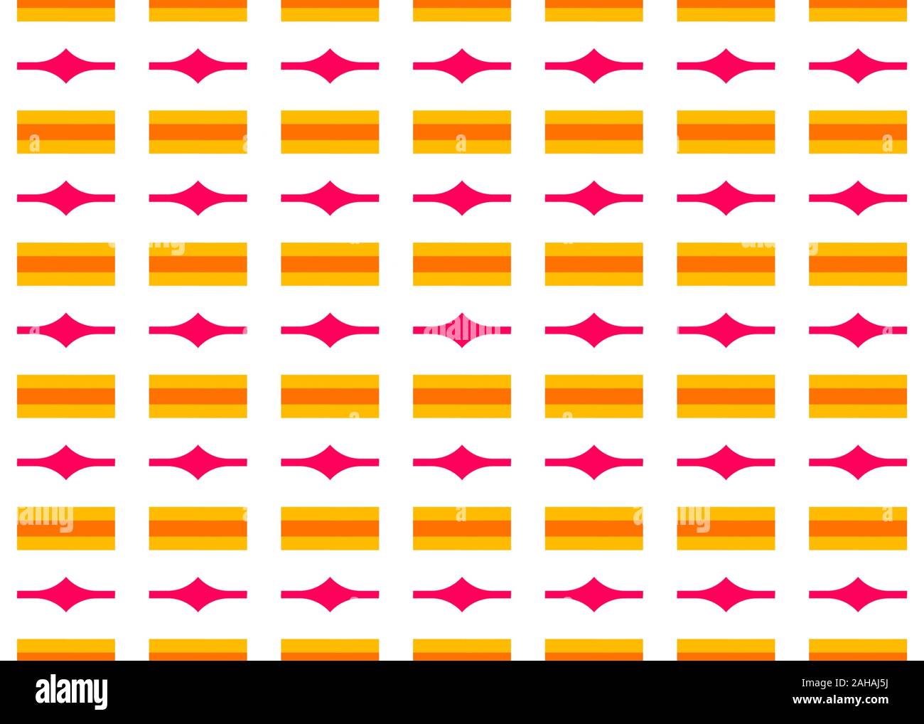 Seamless geometric pattern design illustration. In yellow, orange and ...