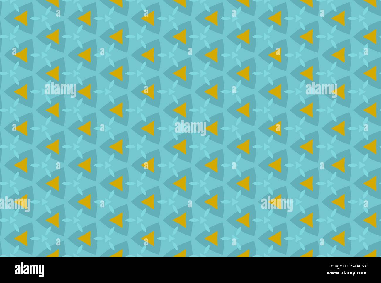 Seamless geometric pattern design illustration. In blue and green ...