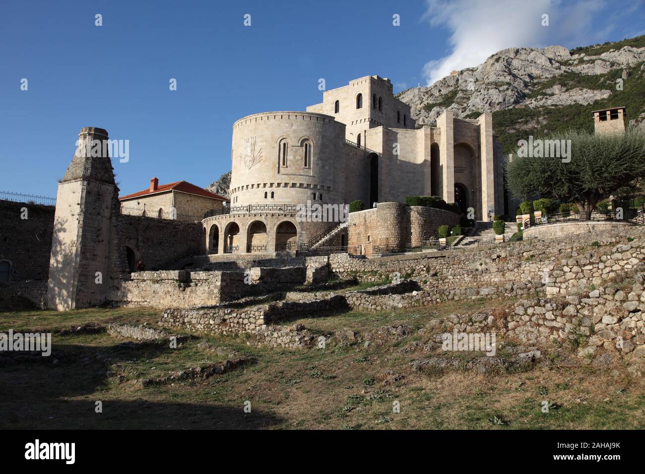 Exterior of the Historical Museum in Kruja Castle, Kruja, Albania Stock ...