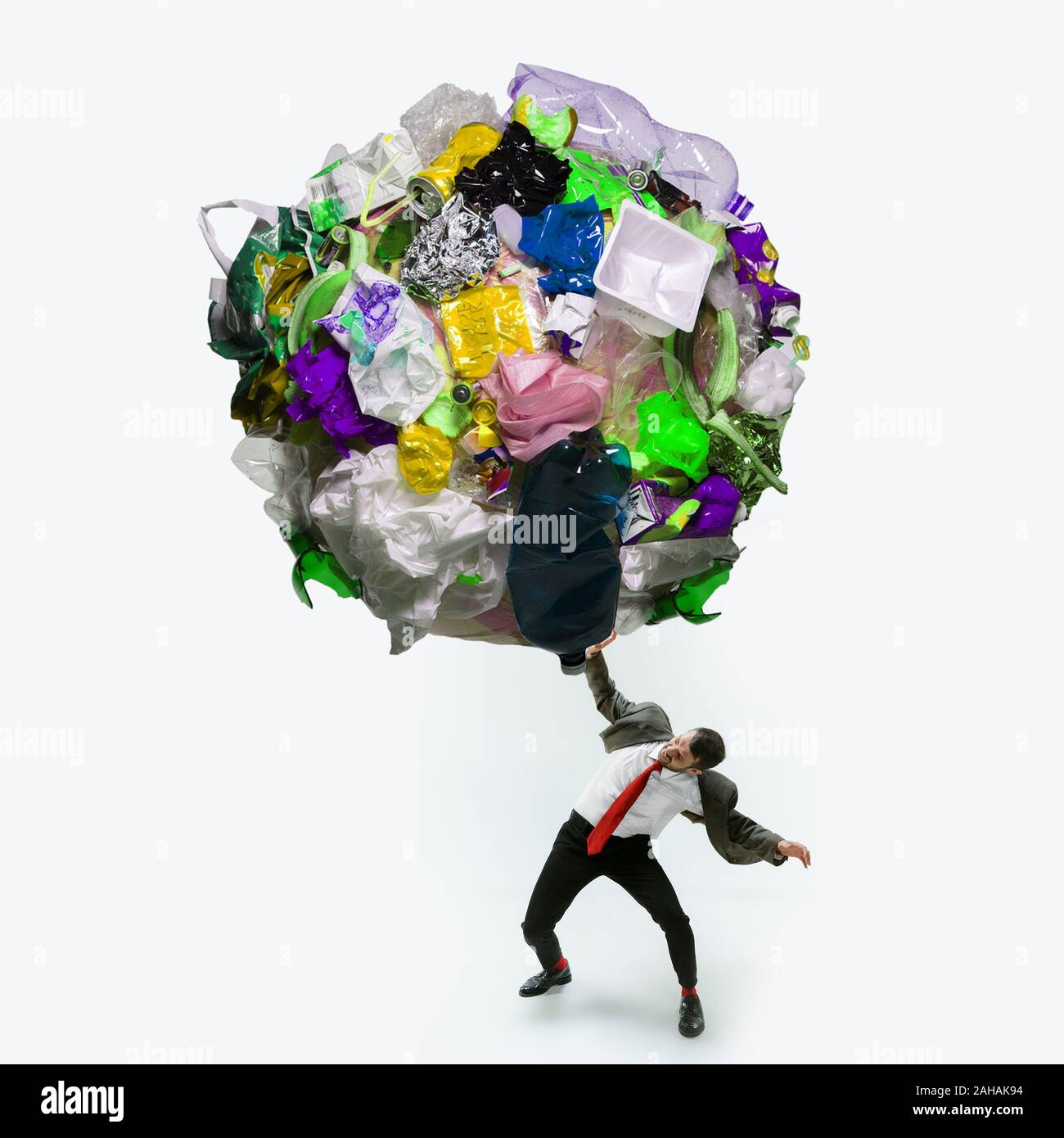 Concept of ecology disaster, environmental pollution, garbage. Stop ...