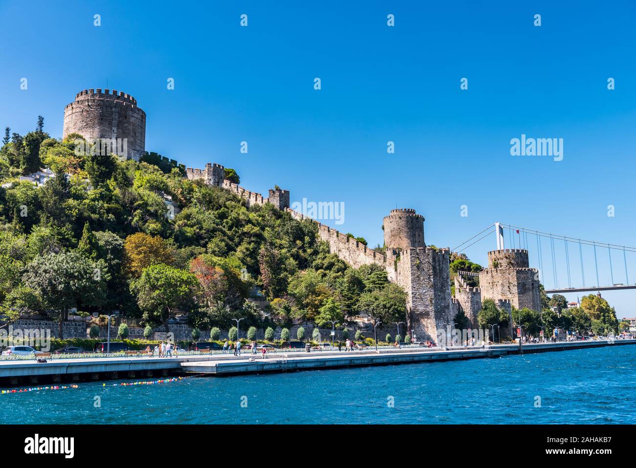 Rumelian Castle and Roumeli Hissar Castle or Bogazkesen Castle, a ...