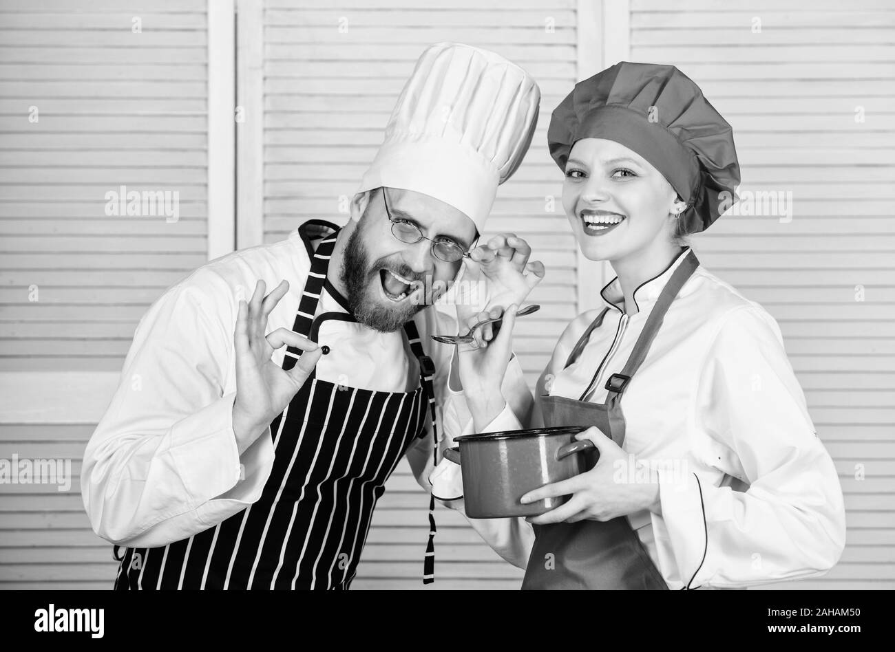 Enjoying happy moments. couple in love with perfect food. Family ...