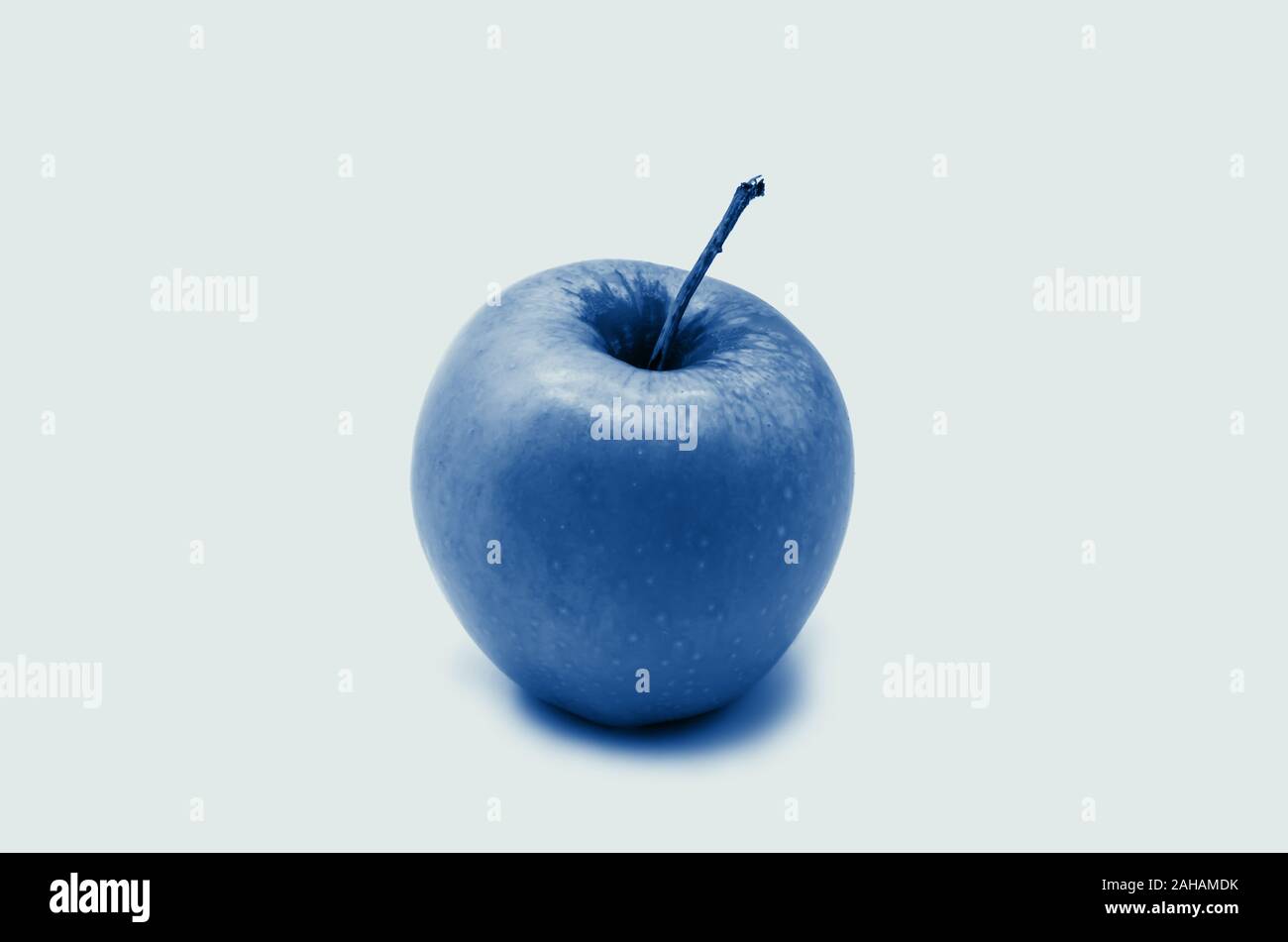 Classic blue Apple on a white background isolated Stock Photo - Alamy