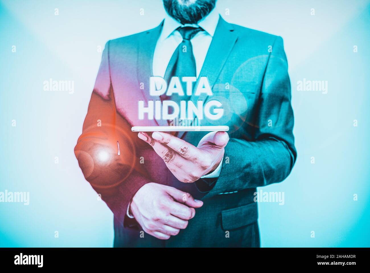 Word writing text Data Hiding. Business photo showcasing Secretly embedding data in graphics ...