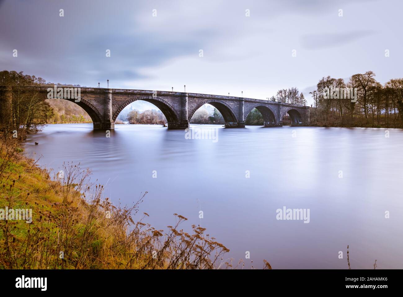 Dunkeld bridge over the river Tay in Perthshire, Scotland. Telford's ...