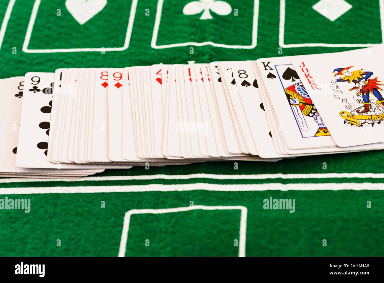 deck of poker cards in a bookmaker Stock Photo - Alamy