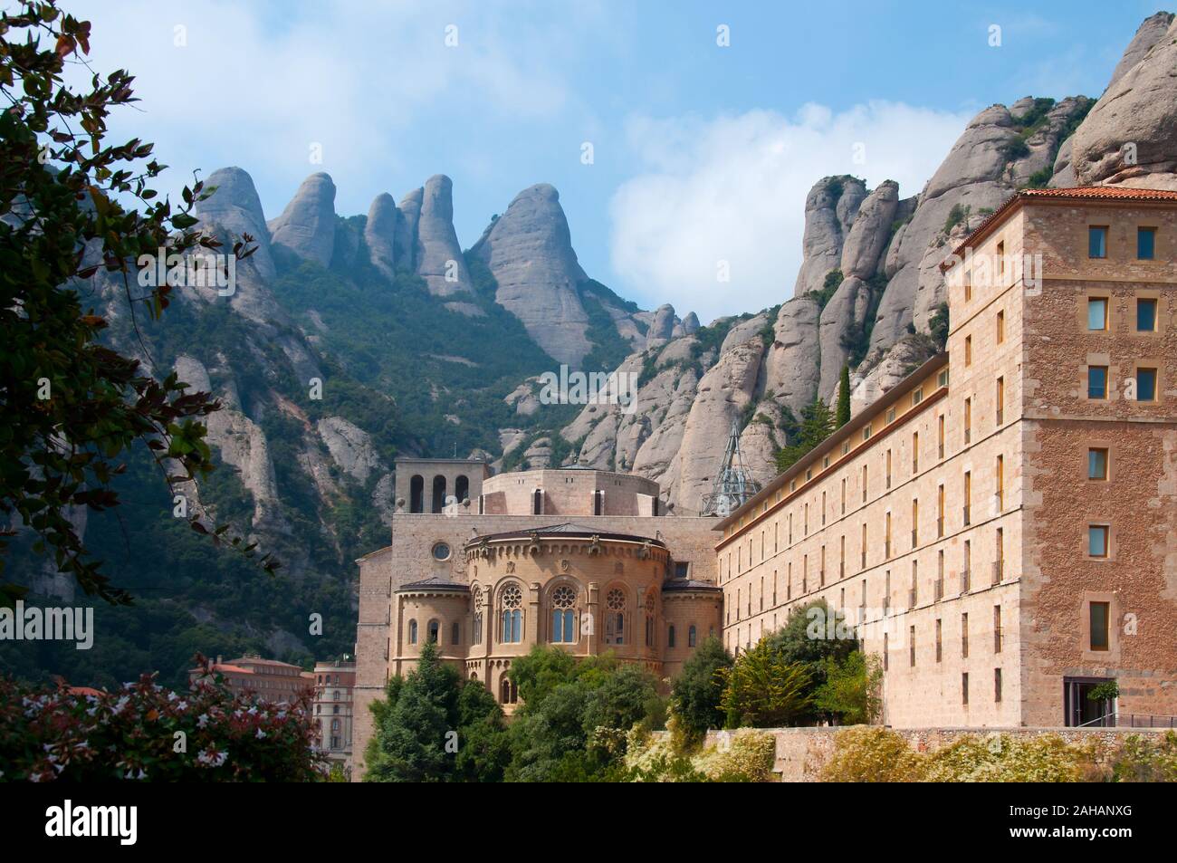 Santa Maria de Montserrat Stock Photo - Alamy