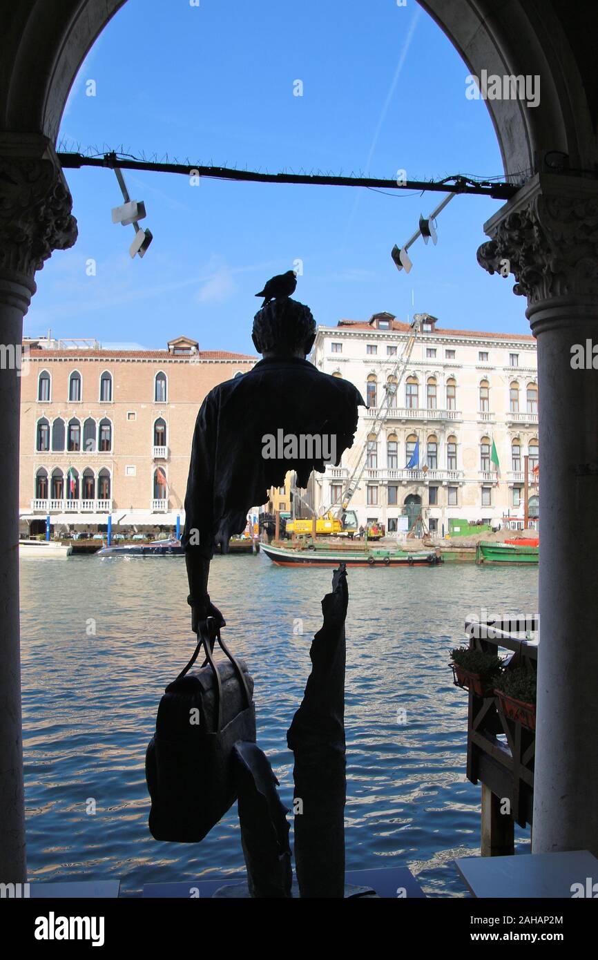 Venice, Italy: The tree-meter sculpture Bleu de Chine, made by Bruno ...