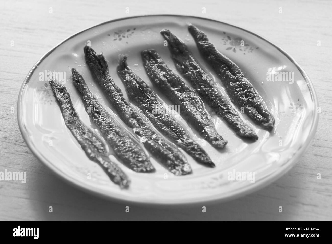 Tasty food in traditional Black and White Stock Photos & Images - Alamy