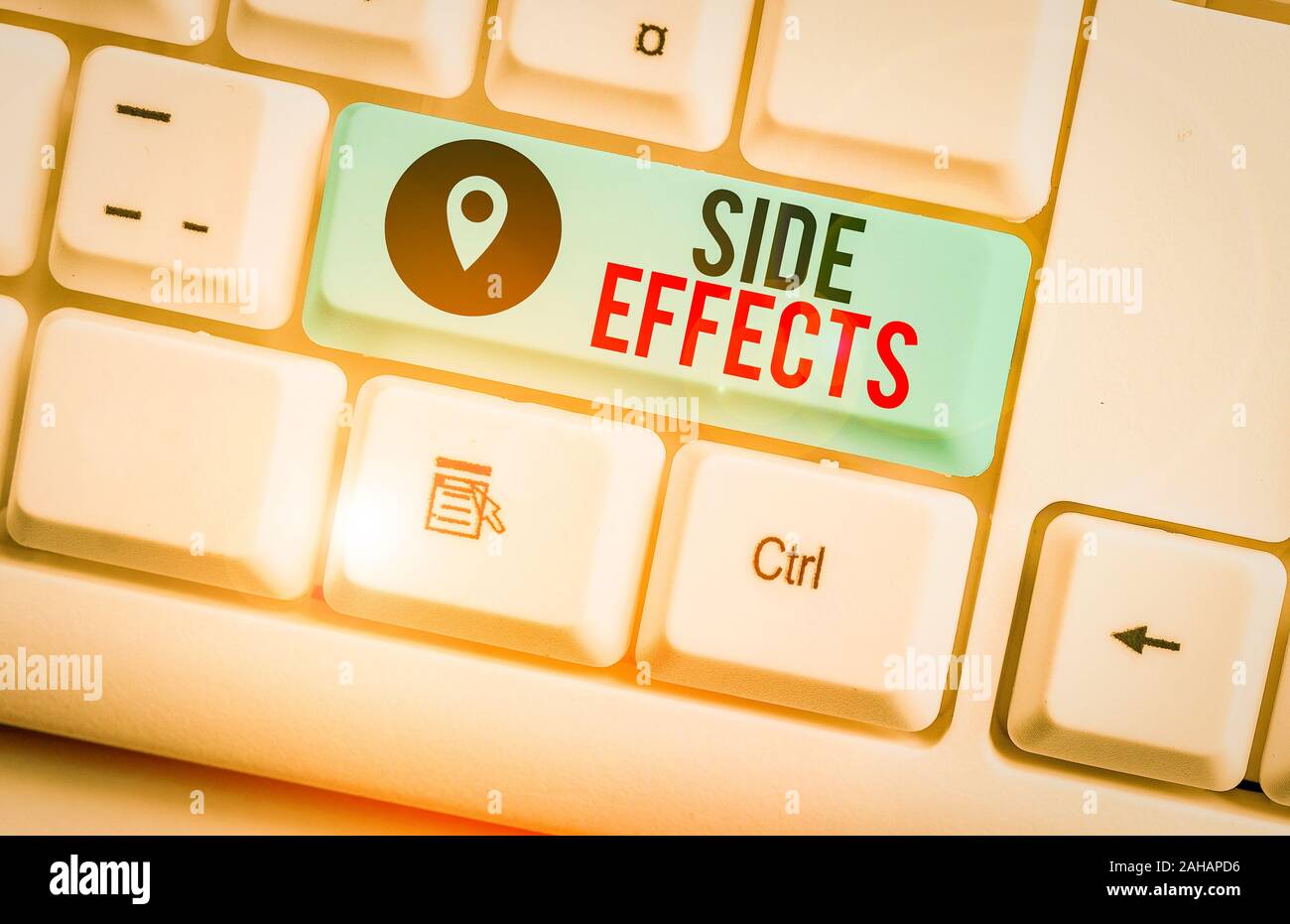 Text sign showing Side Effects. Business photo text secondary ...