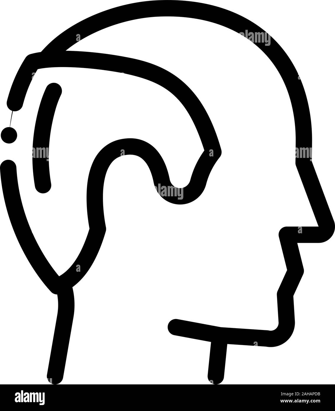 Man Hair Loss Icon Vector Outline Illustration Stock Vector Image And Art