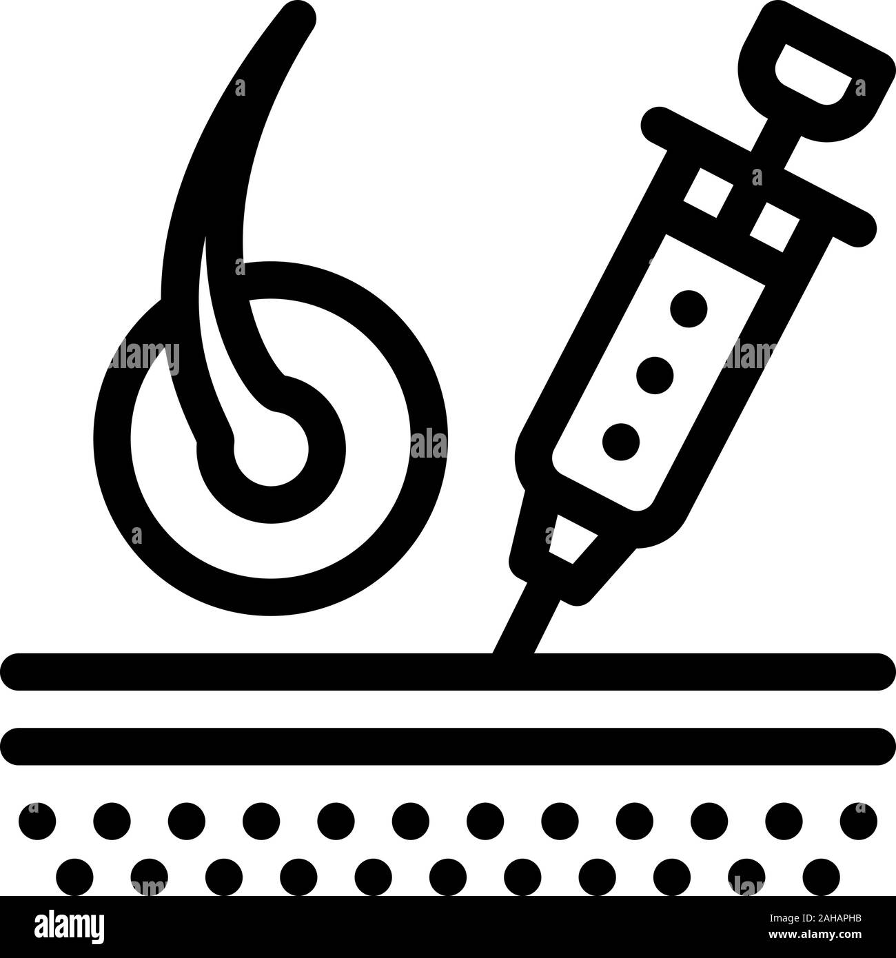 Syringe Injection Icon Vector Outline Illustration Stock Vector Image