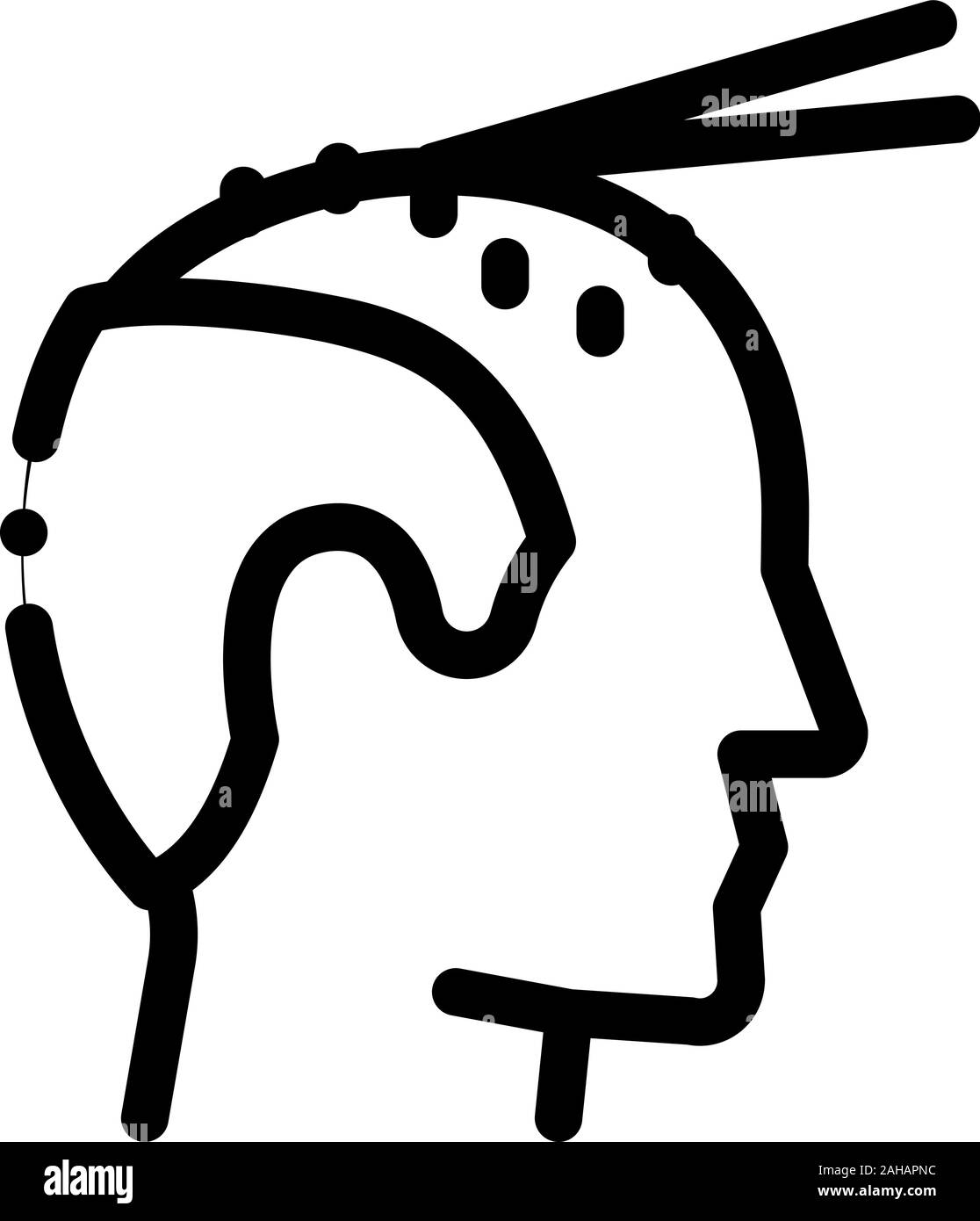 Hair Extension Icon Vector Outline Illustration Stock Vector Image ...